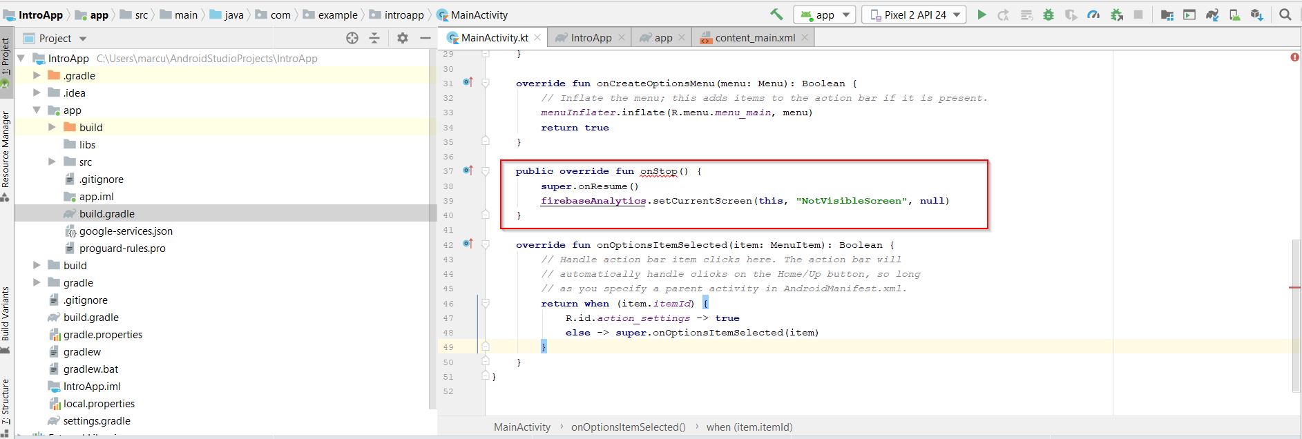 Firebase Analytics: Exploration der automatisch erfassten Events screen ...